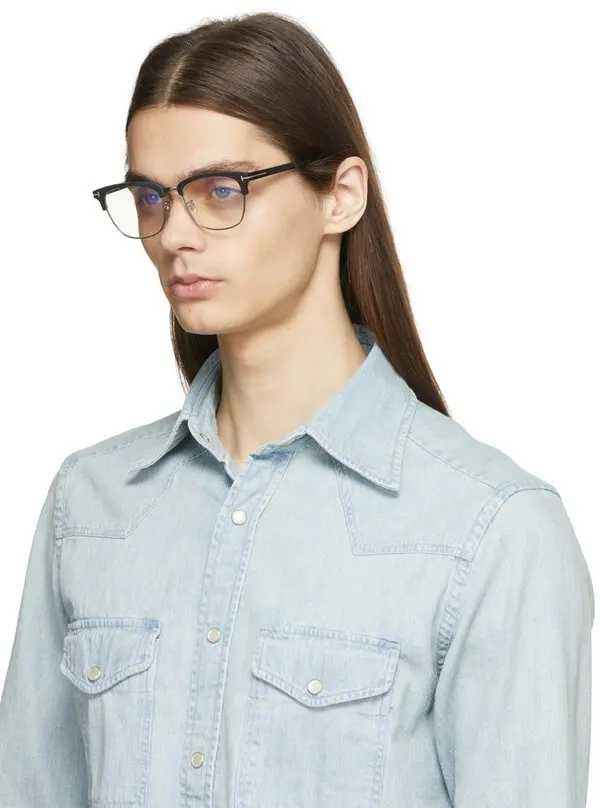 TOM FORD Square Flat Mirror Eyeglasses