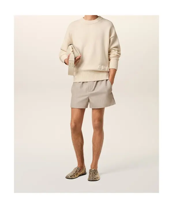 Ami Embroidered Logo Crewneck Jumper