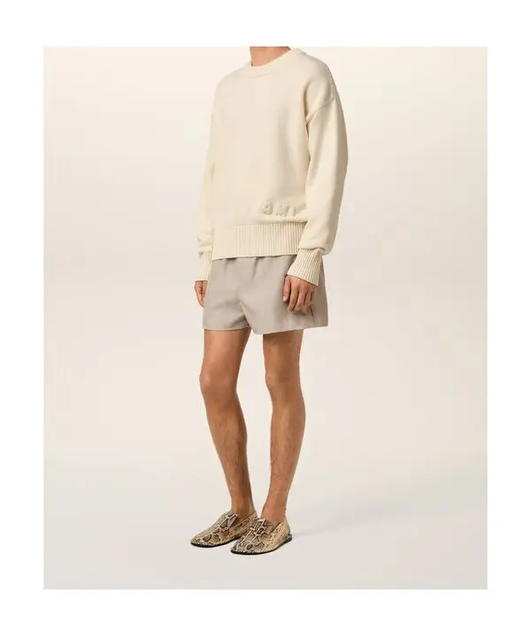 Ami Embroidered Logo Crewneck Jumper