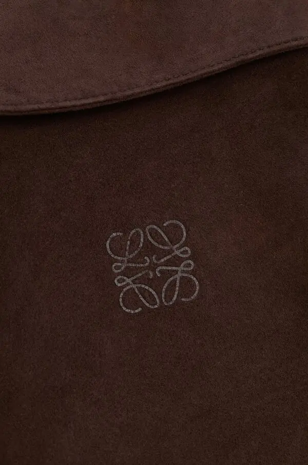Loewe Short-sleeved Goatskin Suede Shirt