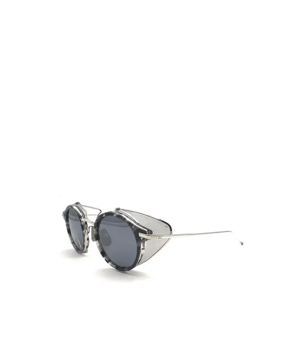 Thom Browne Round Frame Sunglasses With Side Shield Protection