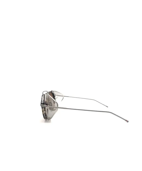 Thom Browne Round Frame Sunglasses With Side Shield Protection