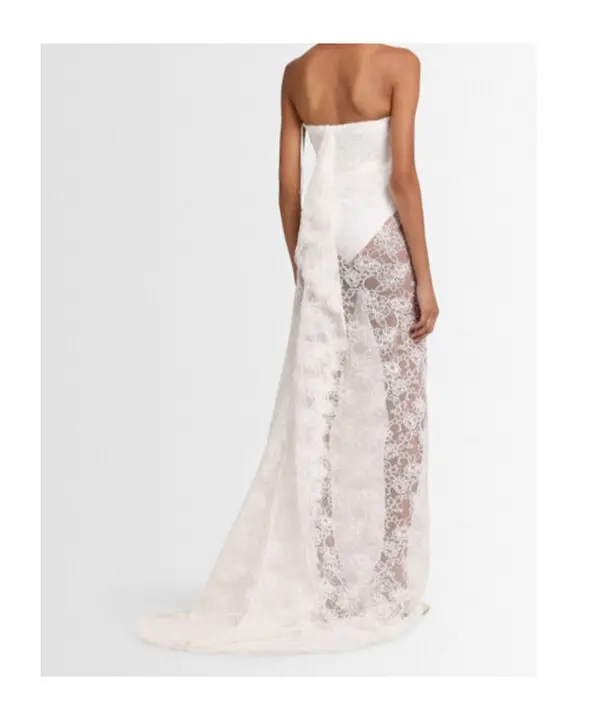 Christopher Esber Floating Lace Strapless Gown