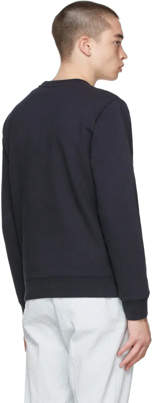 Maison Kitsuné Logo Round Neck Sweater