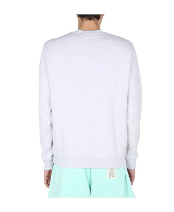 MSGM Logo Print Cotton Sweatshirt