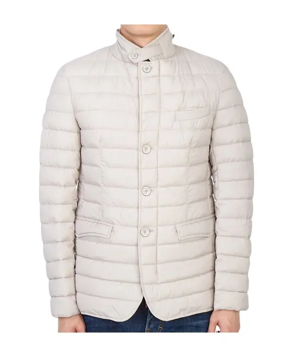 Herno Padded Button-up Jacket With High Collar