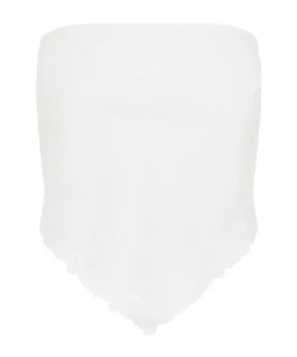 Miu Miu Embroidered Slubbed Canvas Bandana Top - No