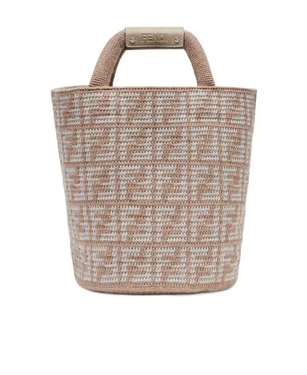 Fendi Ff Jacquard Tote Bag - Nude