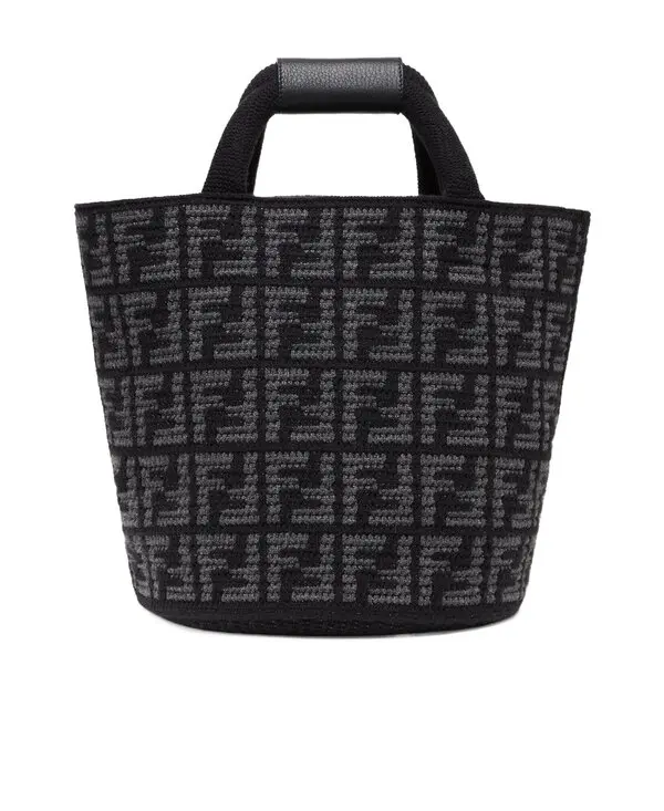 Fendi Ff Monogrammed Cashmere Shopping Bag