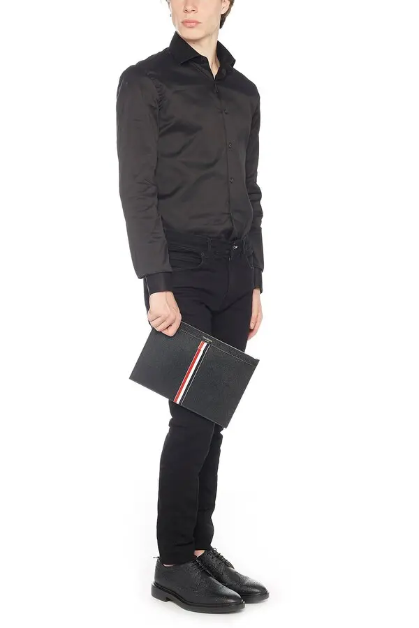 Thom Browne Vertical Intarsia Stripe Tablet Case