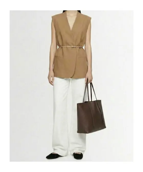 Fabiana Filippi V-neck Sleeveless Belted Vest