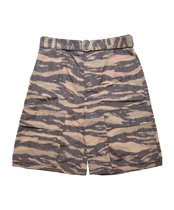 JIL SANDER Camouflage Printed Belted Cargo Shorts