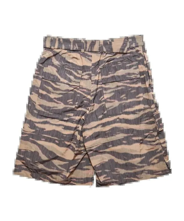JIL SANDER Camouflage Printed Belted Cargo Shorts