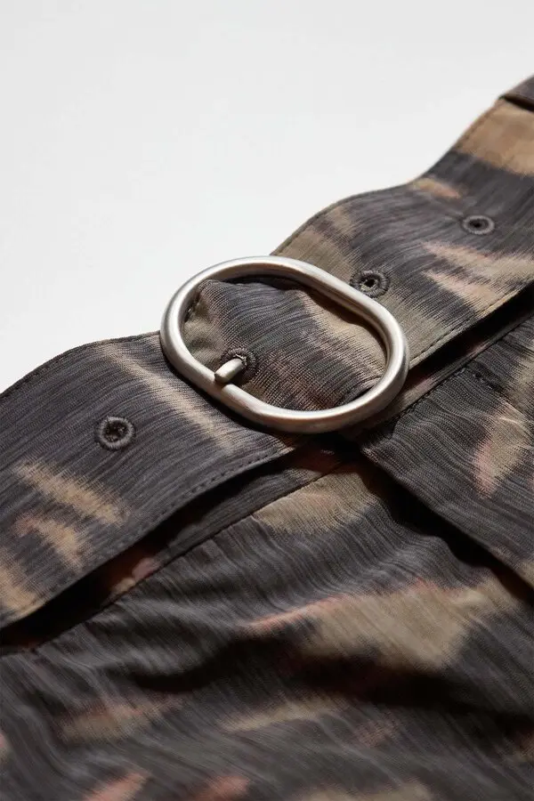 JIL SANDER Camouflage Printed Belted Cargo Shorts