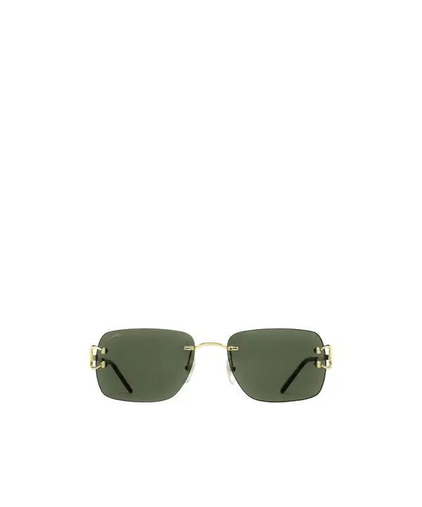 Cartier Rectangle Frame Sunglasses - Green
