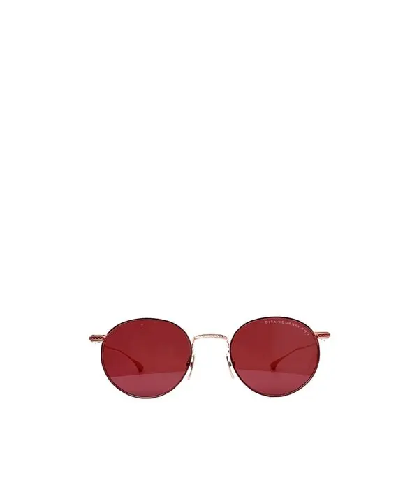 Dita Round Frame Sunglasses - Red
