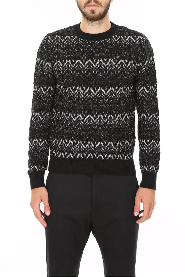 Saint Laurent Embroidered Wool Knit Sweater