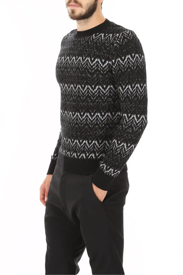 Saint Laurent Embroidered Wool Knit Sweater