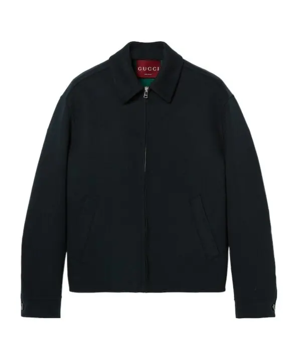 Gucci Jacquard Zipper Jacket - Deep Blue