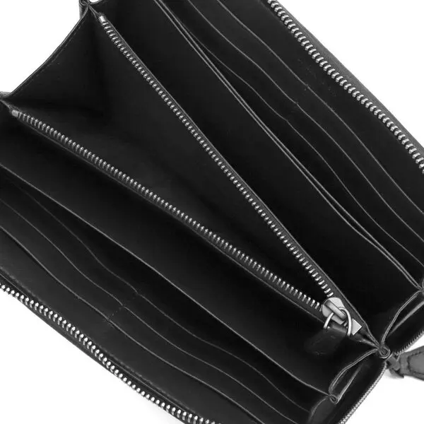 Bottega Veneta Zip Wallet - Black