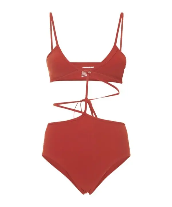 Christopher Esber Bandeau Tie One Piece - Brown
