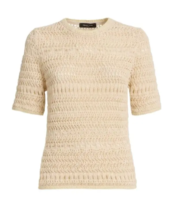 Fabiana Filippi Crochet Knit Short Sleeve Top