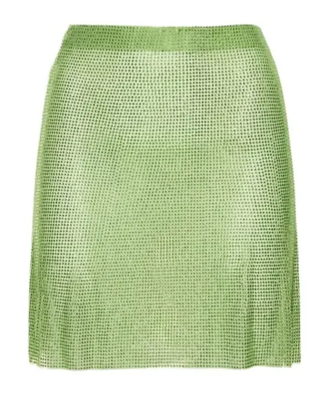 Giuseppe Di Morabito Embellished Net Mini Skirt - Green