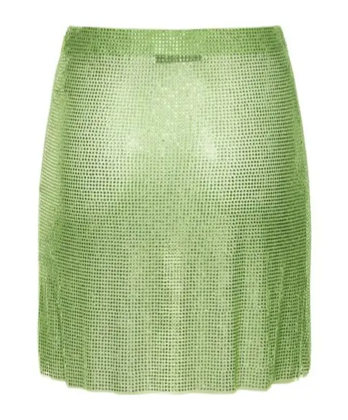 Giuseppe Di Morabito Embellished Net Mini Skirt - Green