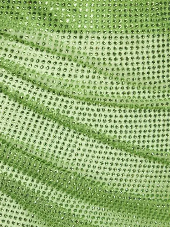 Giuseppe Di Morabito Embellished Net Mini Skirt - Green