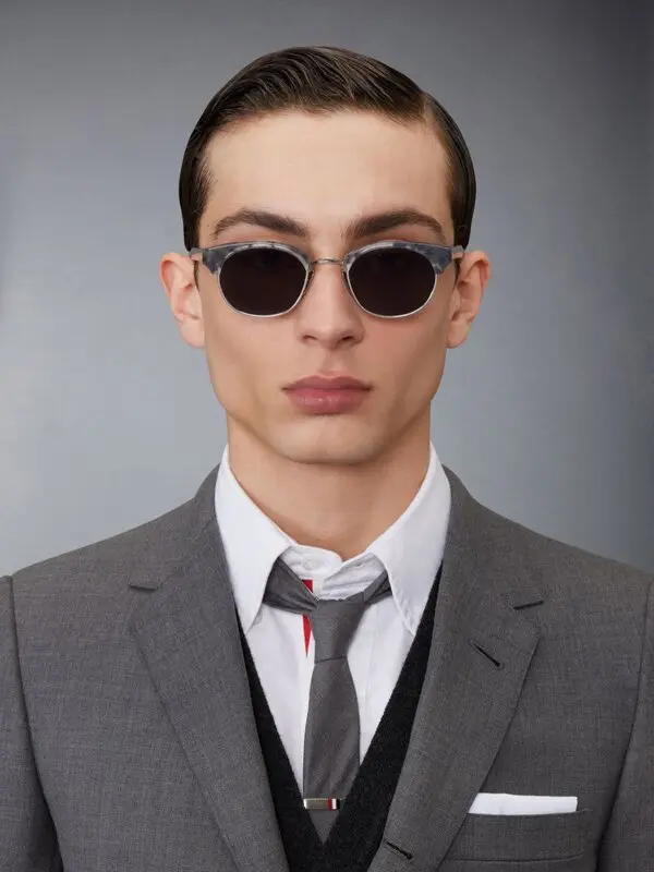 Thom Browne Oval Frame Sunglasses