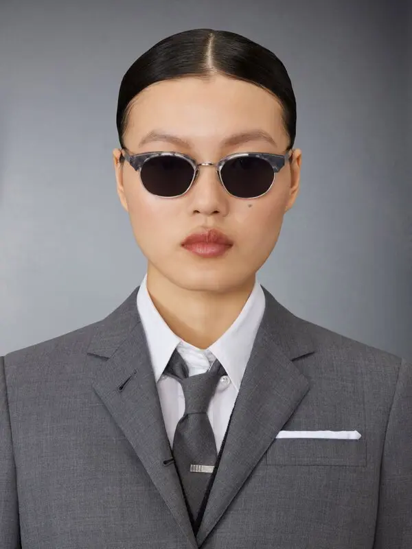 Thom Browne Oval Frame Sunglasses