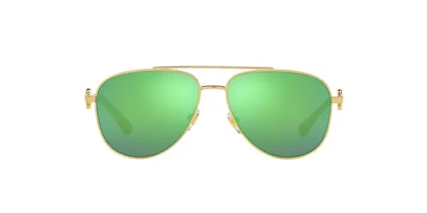 Versace Full Frame Aviator Sunglasses - Green