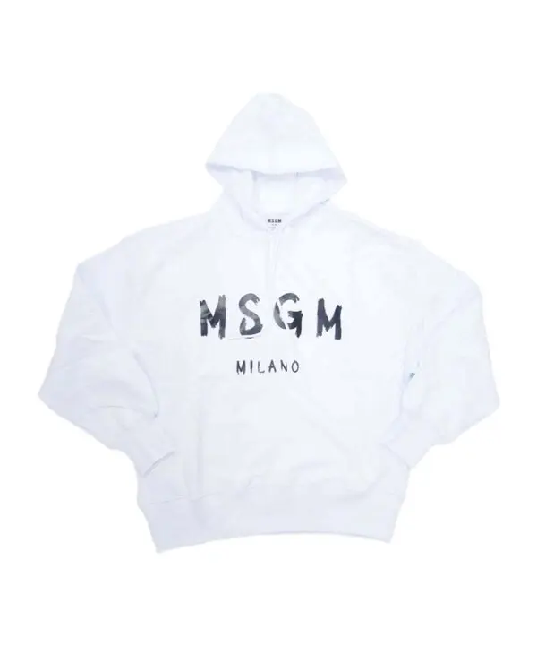 MSGM Logo Print Hooded Sweatshirt