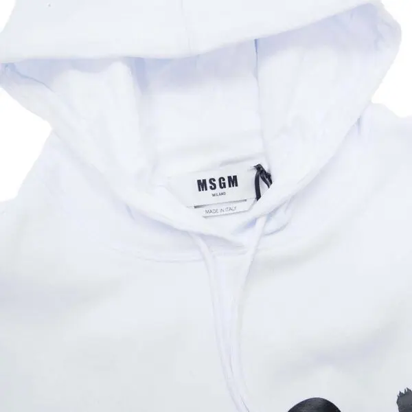 MSGM Logo Print Hooded Sweatshirt