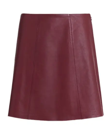 BY MALENE BIRGER Namia Leather Mini Skirt - Red