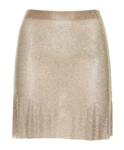 Giuseppe Di Morabito Embellished Net Mini Skirt - Nude