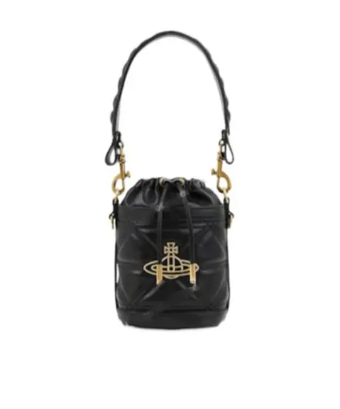 VIVIENNE WESTWOOD Kitty Orb Plaque Small Bucket Bag