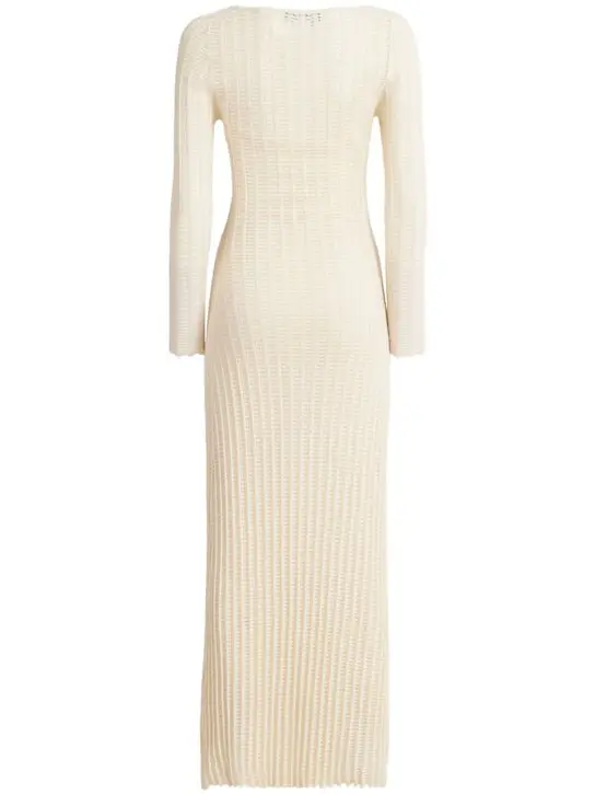 Fabiana Filippi Ribbed Maxi Dress With Strapless Slip