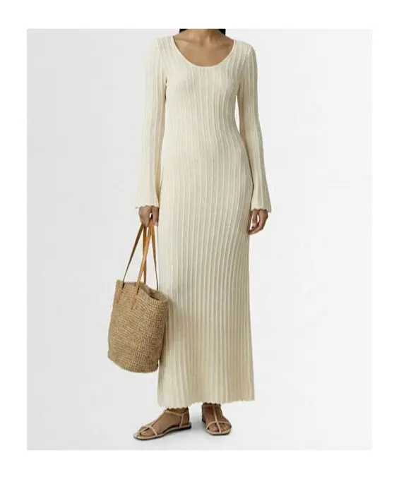 Fabiana Filippi Ribbed Maxi Dress With Strapless Slip