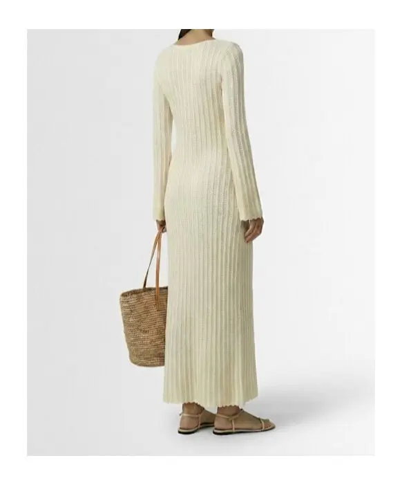 Fabiana Filippi Ribbed Maxi Dress With Strapless Slip