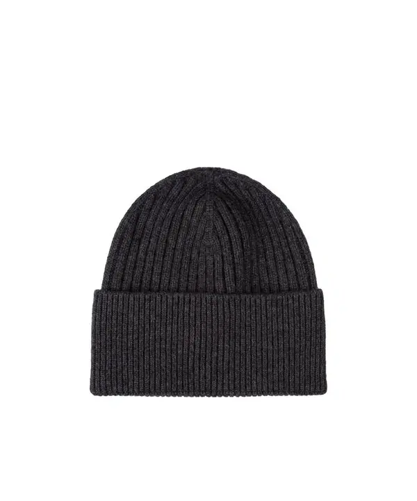 Moncler Logo Patch Knit Beanie - Black