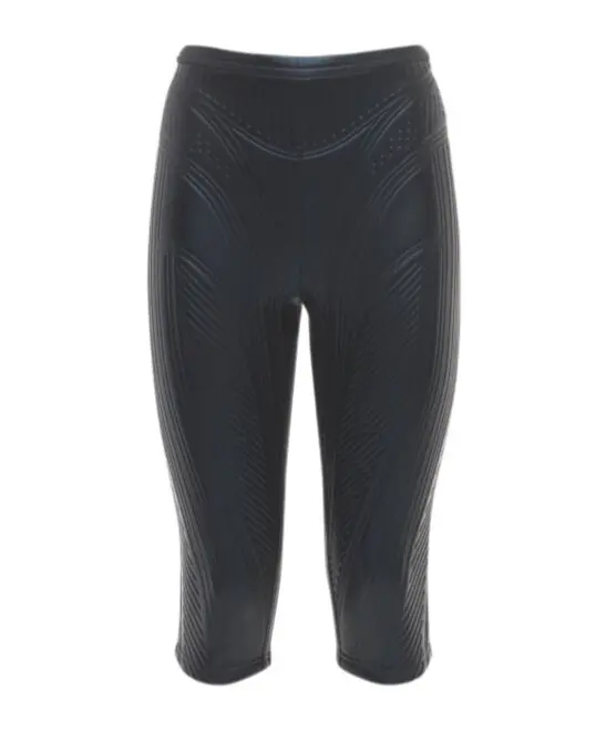 MUGLER High-waisted Glossy Embossed Motorcycle Pants