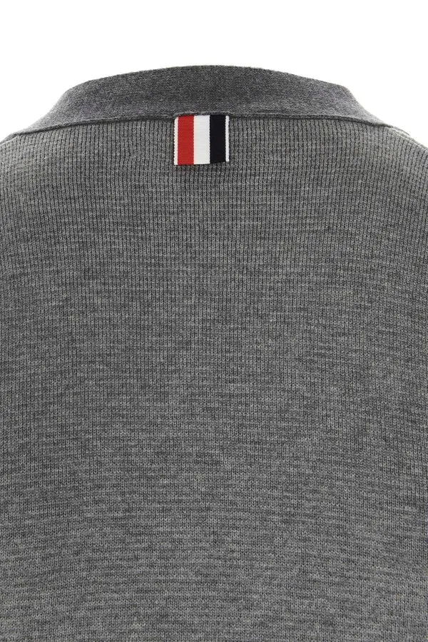 Thom Browne Color-blocked V-neck Cardigan