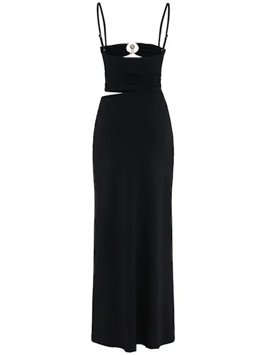 Christopher Esber Orbit Ruched Split Maxi Dress