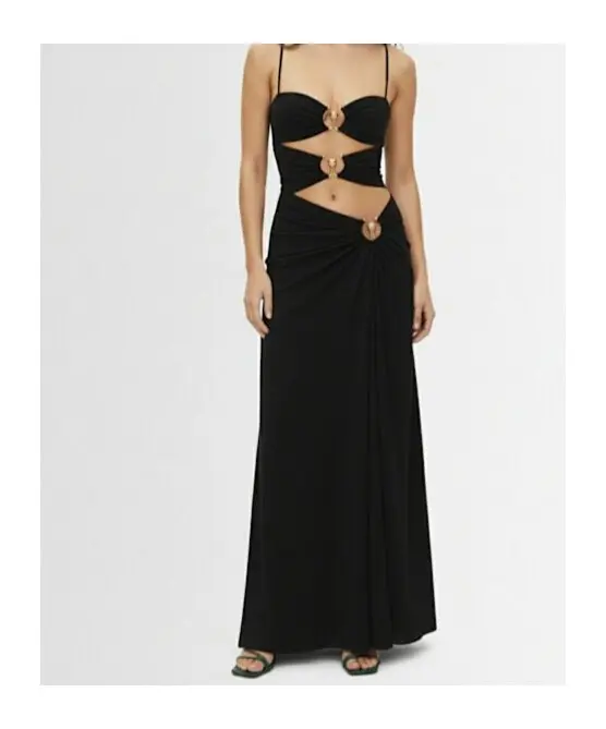 Christopher Esber Orbit Ruched Split Maxi Dress