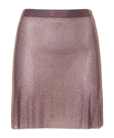 Giuseppe Di Morabito Embellished Net Mini Skirt - Nude