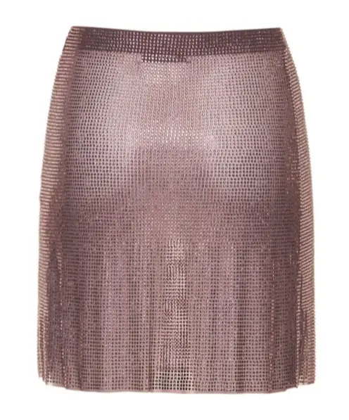 Giuseppe Di Morabito Embellished Net Mini Skirt - Nude
