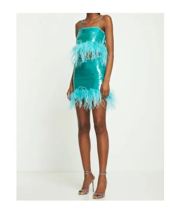 Giuseppe Di Morabito Feather And Sequined Top