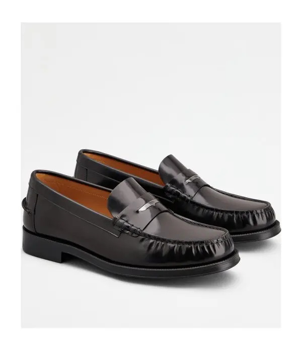 TOD'S Leather Loafers - Black
