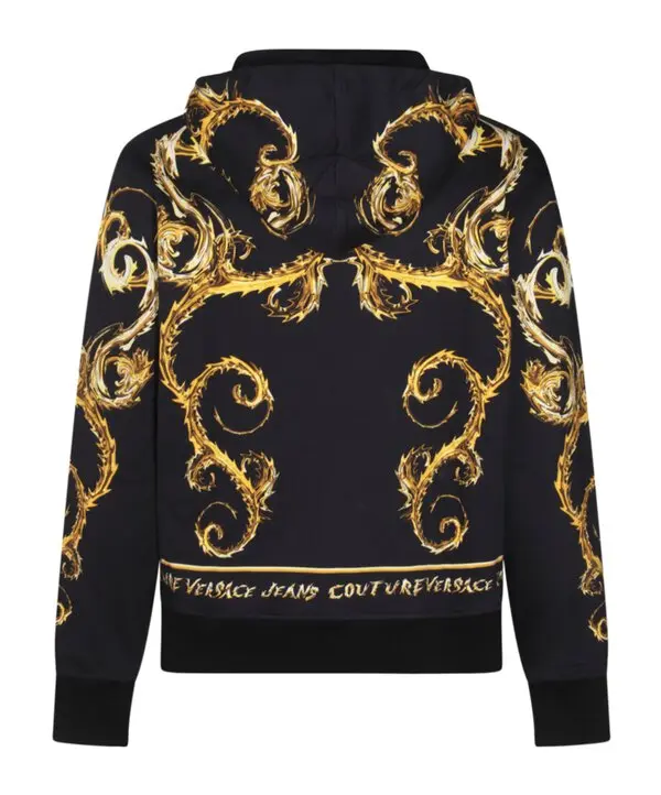 Versace Cotton Hoodie With Logo Detailing